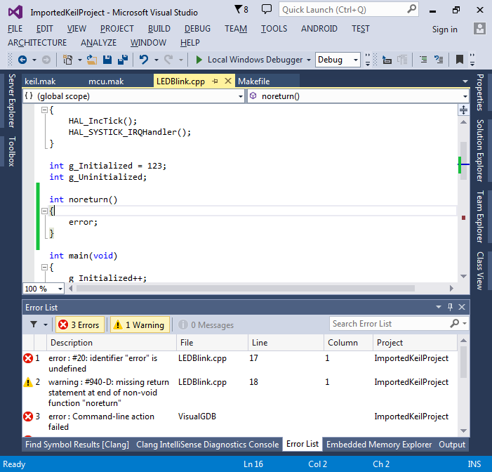 Developing Keil Mdk Arm Projects With Visualgdb Visualgdb Tutorials