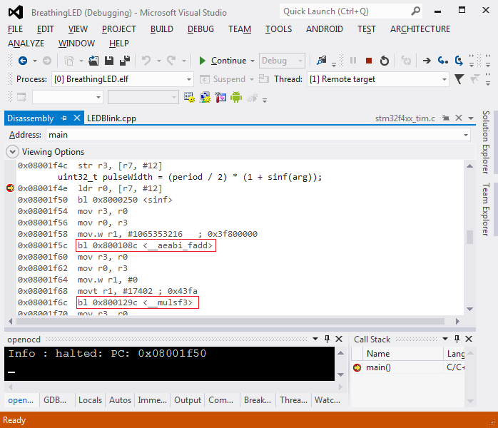 Using STM32 Hardware Floating Point Support VisualGDB Tutorials