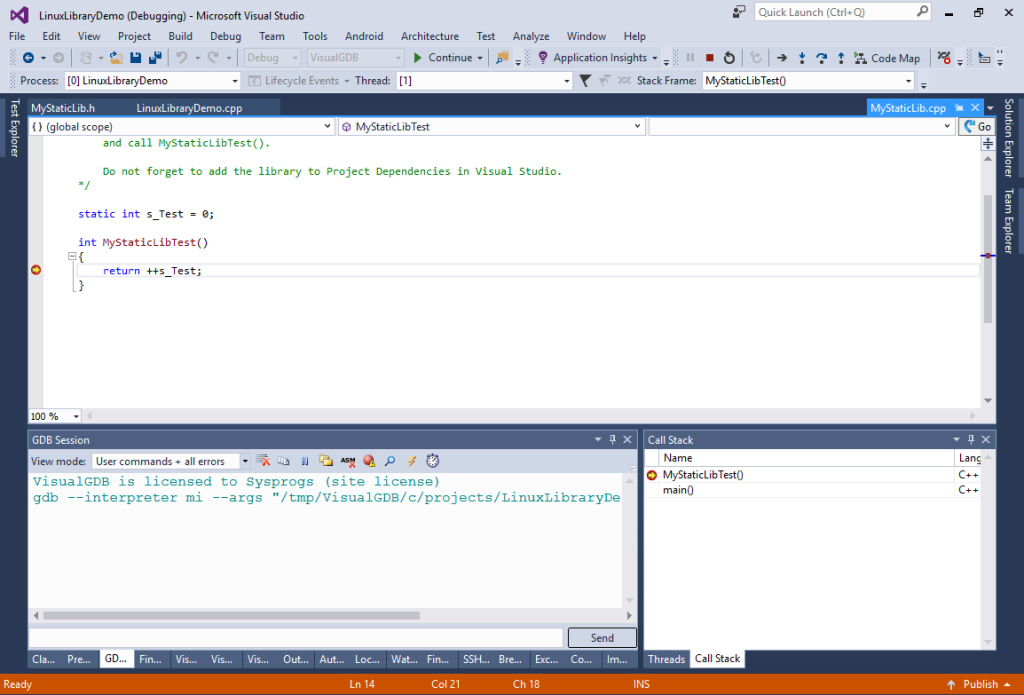 Creating Linux Libraries with Visual Studio – VisualGDB Tutorials