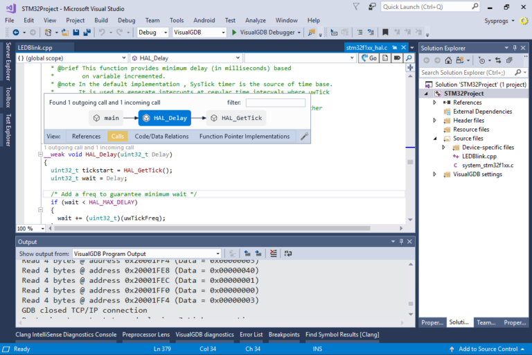 Stm32 Debugging With St Link Openocd And Visualgdb Visualgdb Tutorials 2912