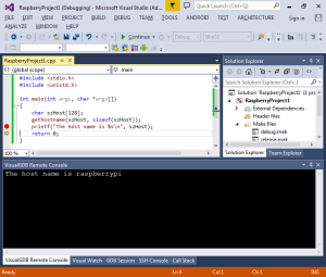 Developing a Raspberry PI app with Visual Studio – VisualGDB Tutorials