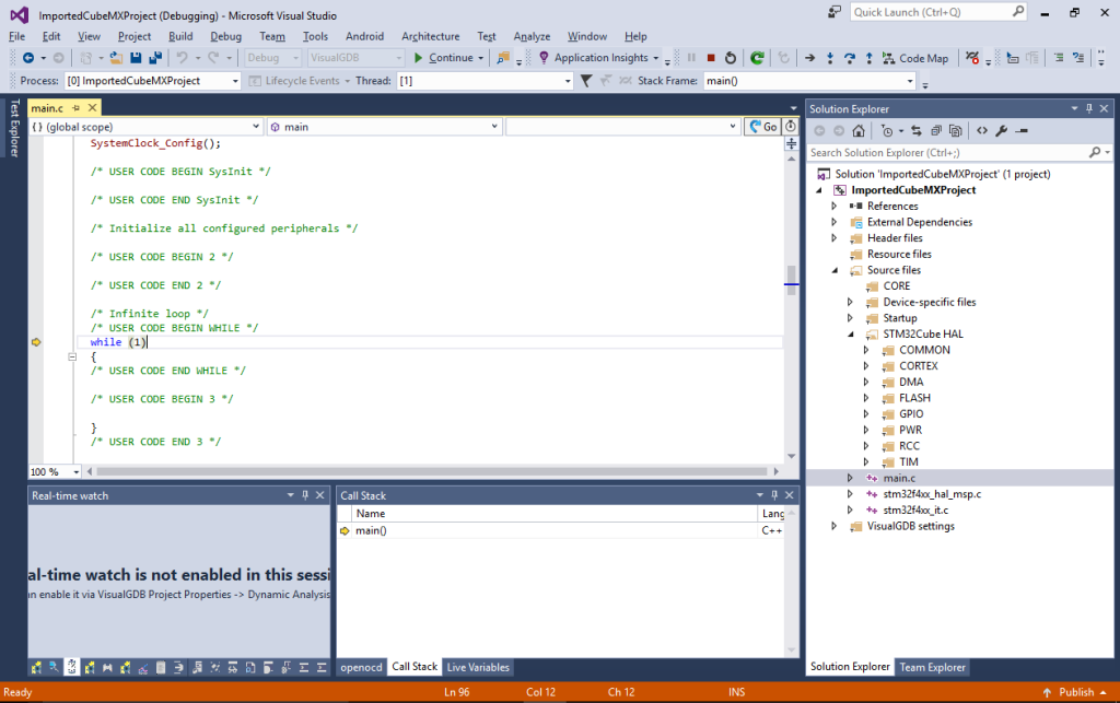 Using STM32CubeMX Startup Code Generator with VisualGDB – VisualGDB Tutorials