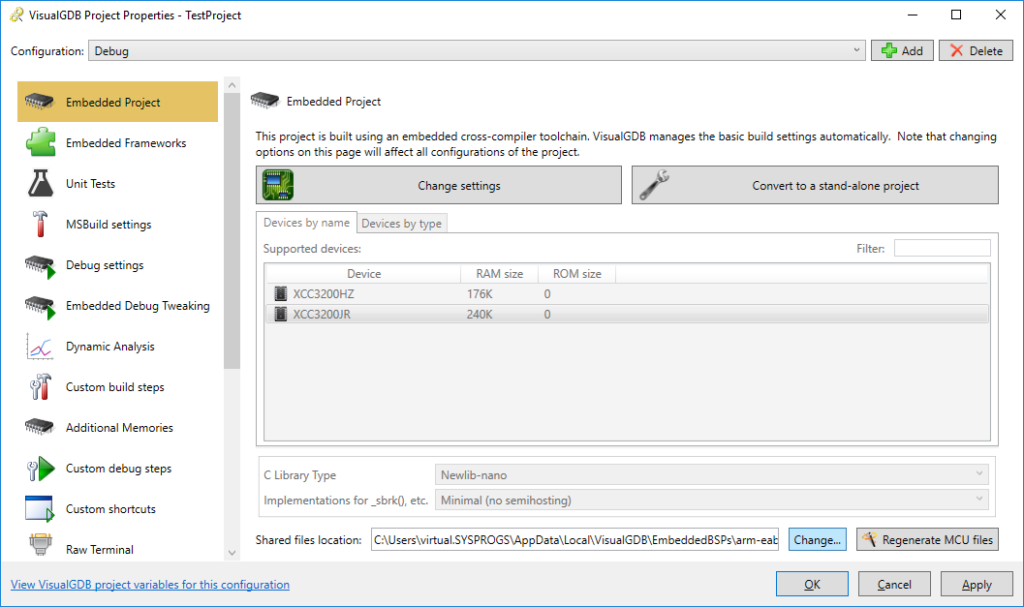 Sharing Visualgdb Projects Between Multiple Users Visualgdb Tutorials