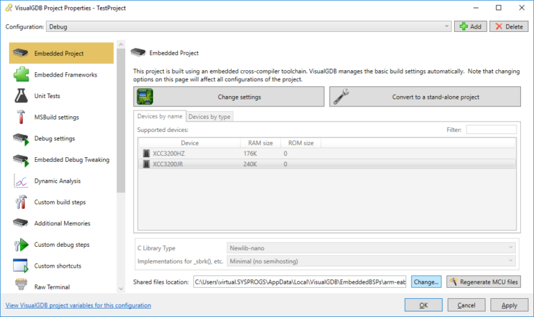 Sharing VisualGDB Projects Between Multiple Users – VisualGDB Tutorials