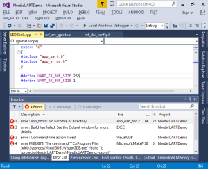 Using the UART interface on the Nordic nRF51 devices – VisualGDB Tutorials