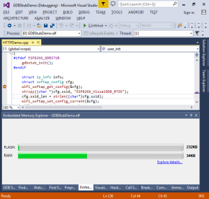Debugging ESP8266 firmware with the UART GDB Stub – VisualGDB Tutorials