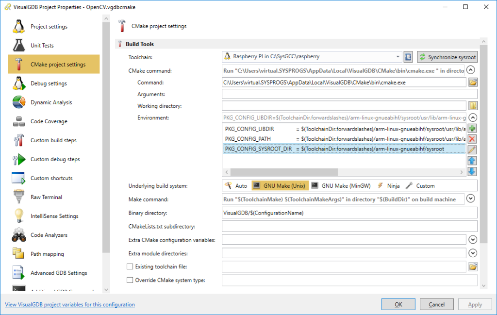 Cross Compiling Opencv 3 For Raspberry Pi 2 Visualgdb Tutorials
