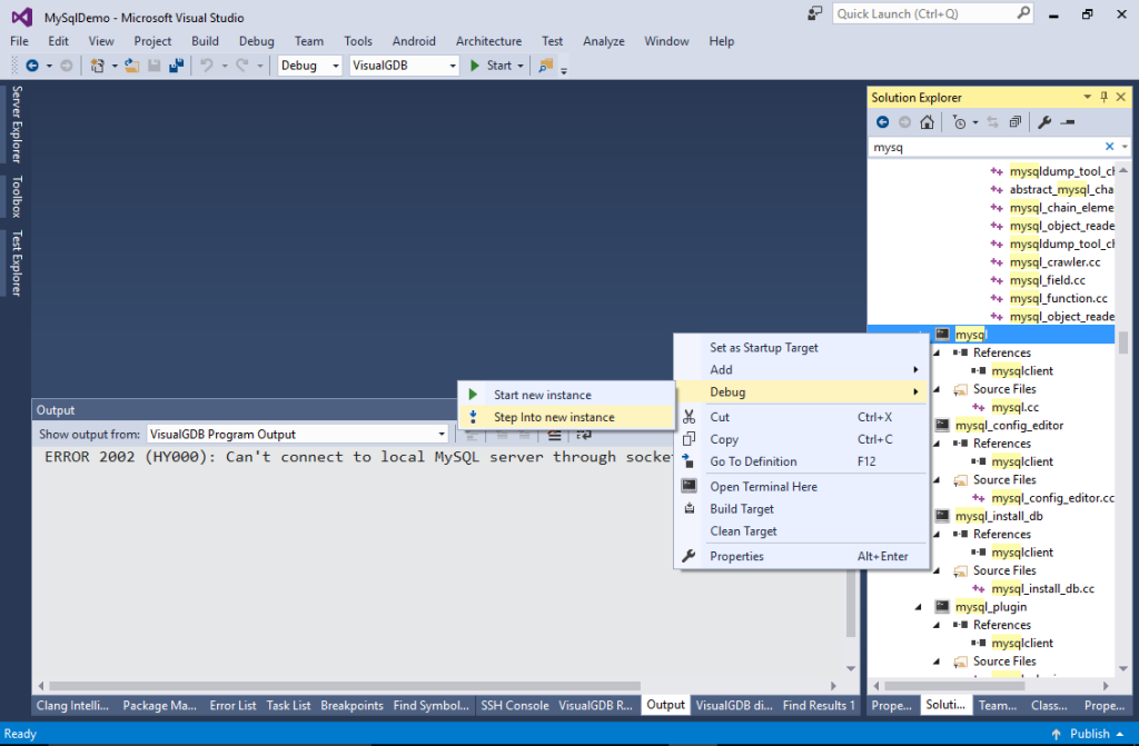 Importing CMake Linux projects to VisualGDB – VisualGDB Tutorials