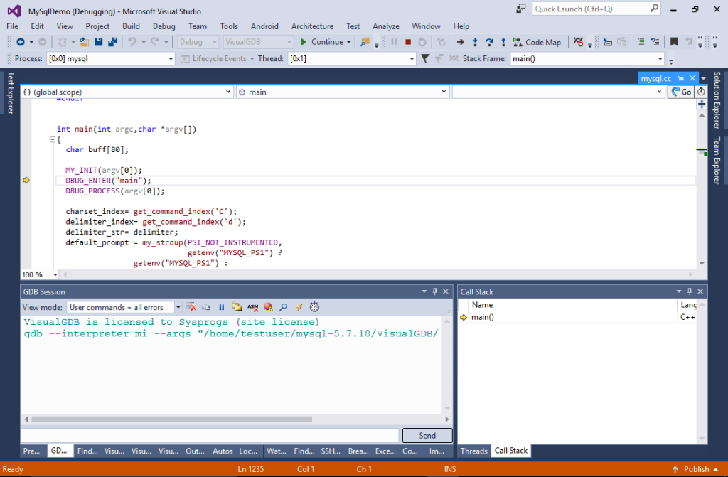 Importing CMake Linux projects to VisualGDB – VisualGDB Tutorials