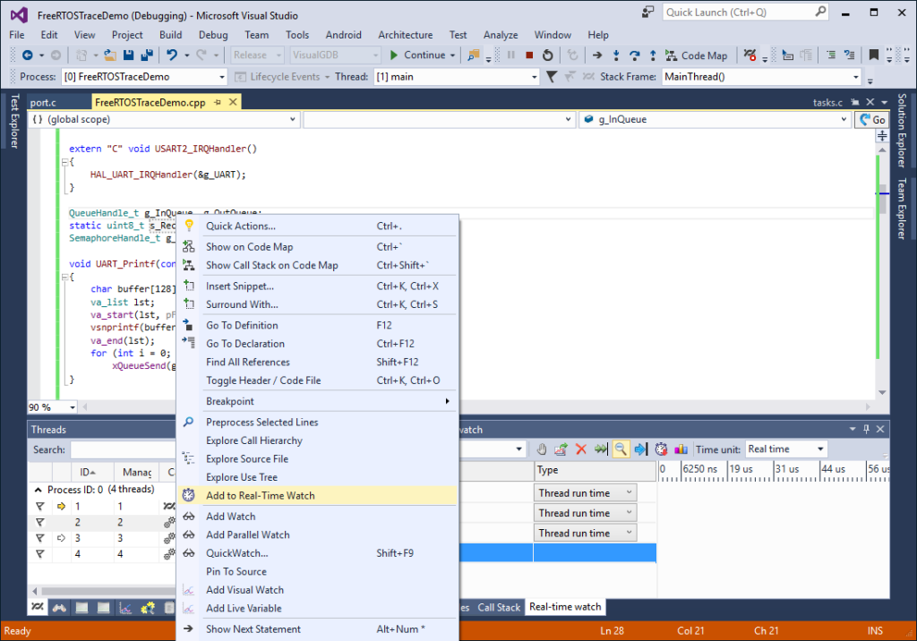 Using VisualGDB FreeRTOS Tracing to Optimize Real-time Code – VisualGDB ...