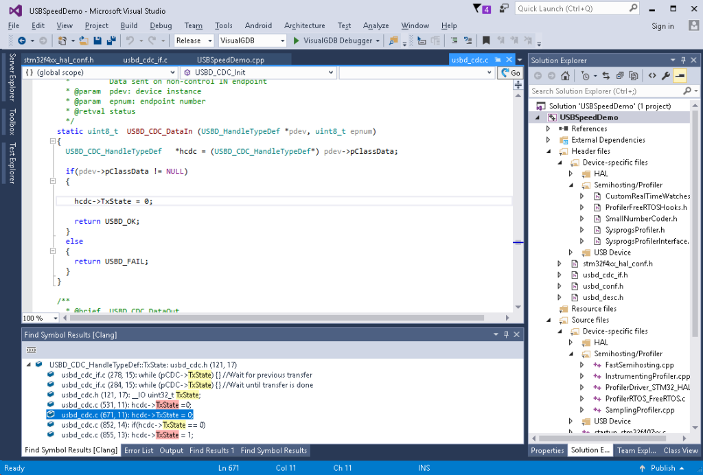 Optimizing STM32 USB performance with Real-time watch – VisualGDB Tutorials