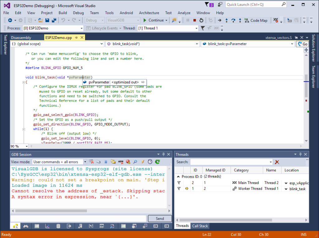 Developing Projects for ESP32 Devices with Visual Studio – VisualGDB ...
