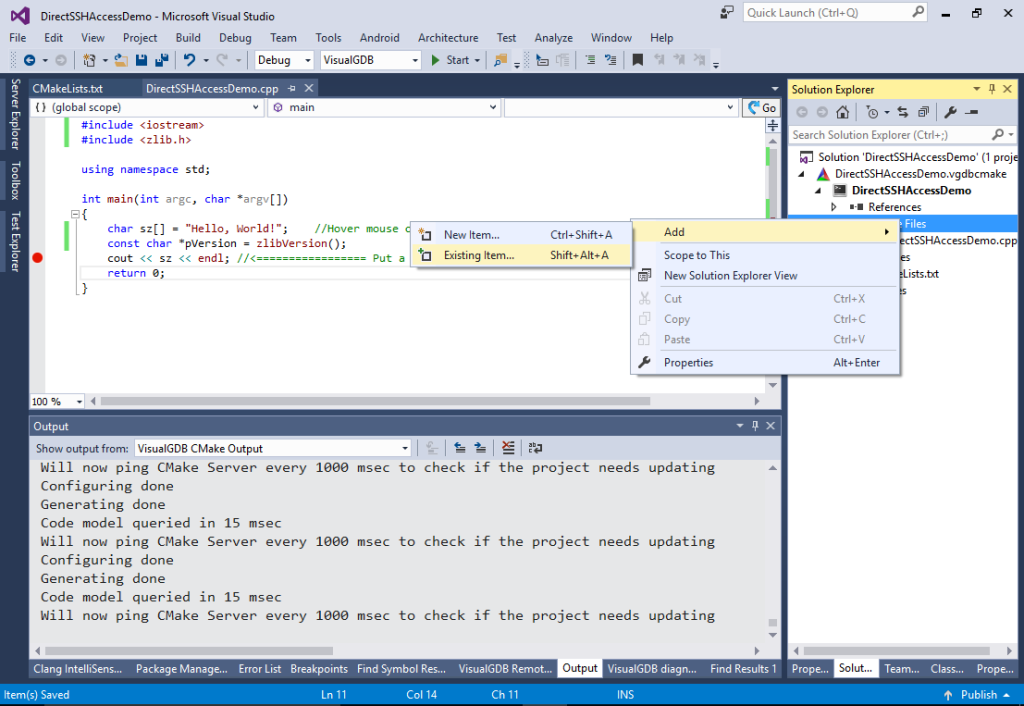 Configuring Visual Studio to access Linux Projects directly via SSH ...