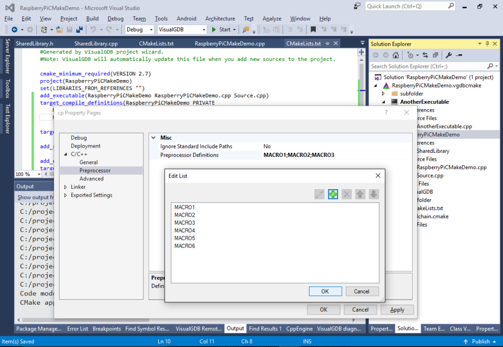 Creating Advanced Cmake Projects For Raspberry Pi Visualgdb Tutorials 8380