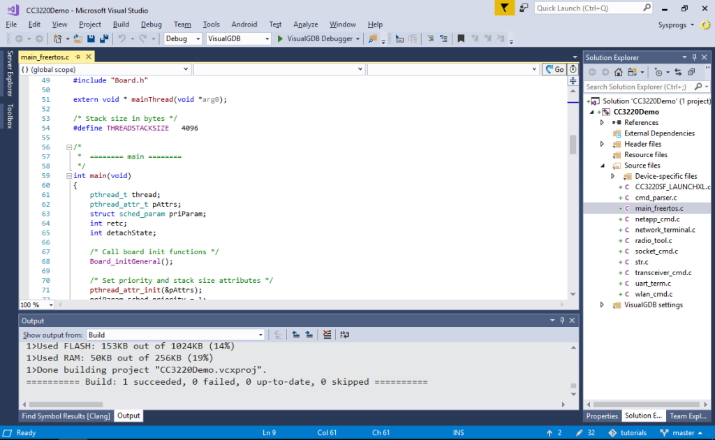 Developing CC3220 Wi-Fi Projects with Visual Studio – VisualGDB Tutorials