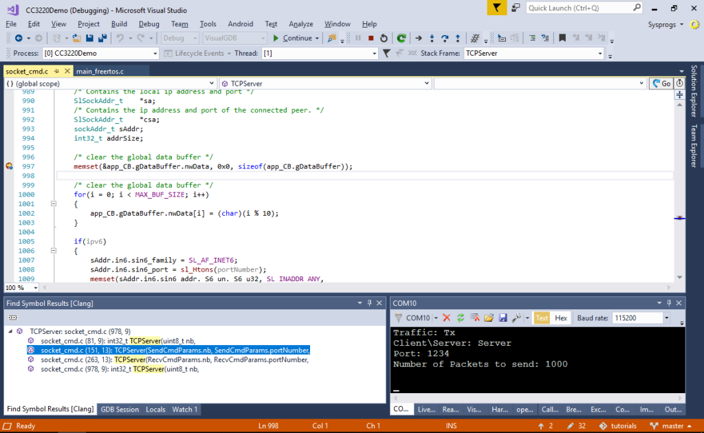 Developing CC3220 Wi-Fi Projects with Visual Studio – VisualGDB Tutorials