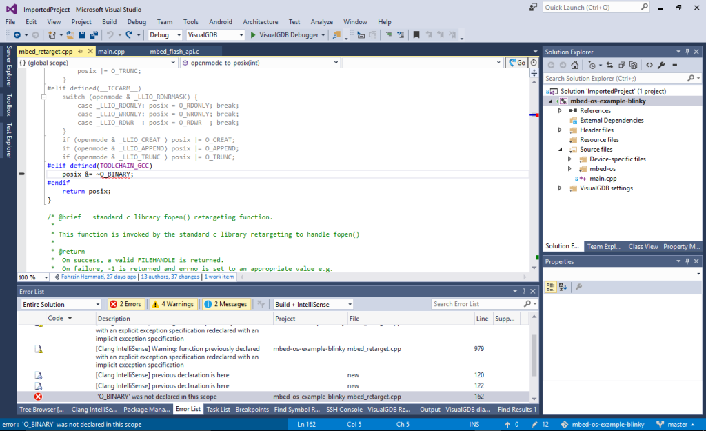 Importing mbed-cli Projects using Project Importer SDK – VisualGDB ...