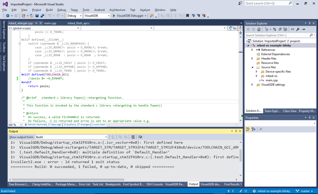 Importing Mbed Cli Projects Using Project Importer Sdk Visualgdb Tutorials