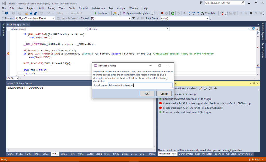 Monitoring Your Embedded Code Performance With Timing Tests Visualgdb Tutorials 0501