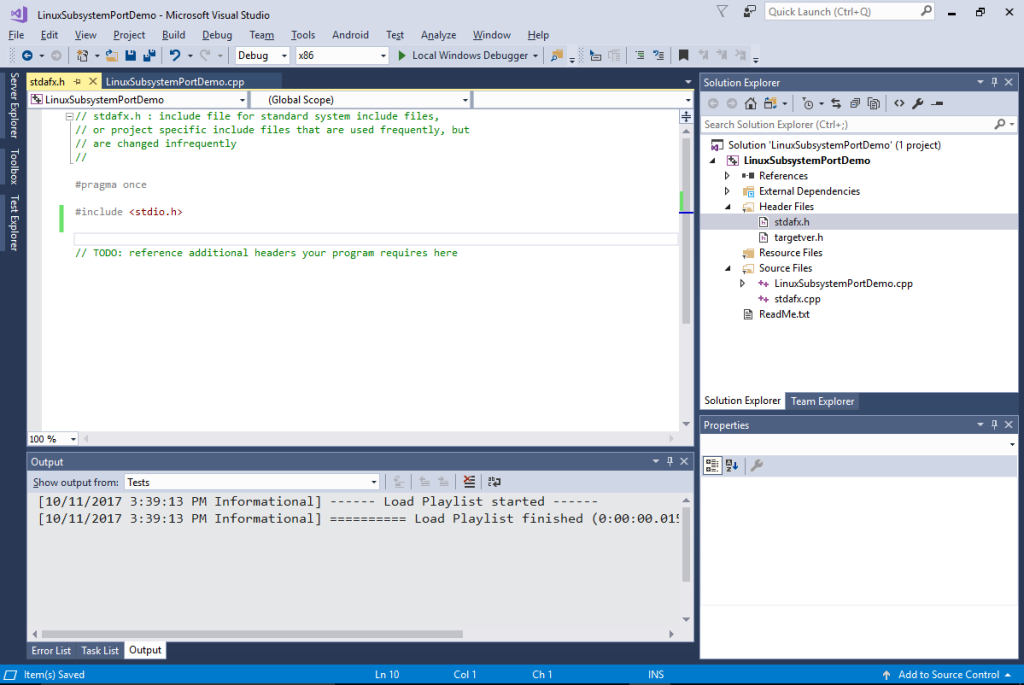 Porting Windows projects to Linux with Windows 10 Linux Subsystem – VisualGDB Tutorials