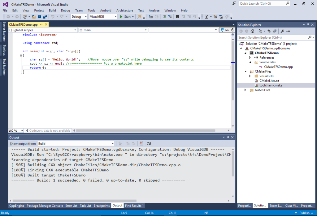 Building Advanced CMake projects with Team Foundation Server ...