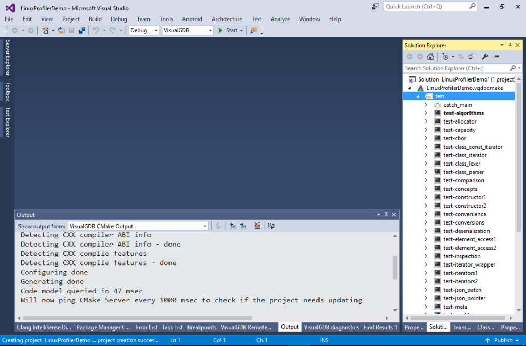 Profiling Linux C++ Code with Visual Studio – VisualGDB Tutorials