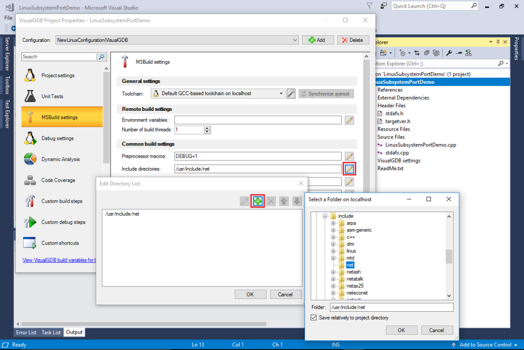 Porting Windows projects to Linux with Windows 10 Linux Subsystem – VisualGDB Tutorials