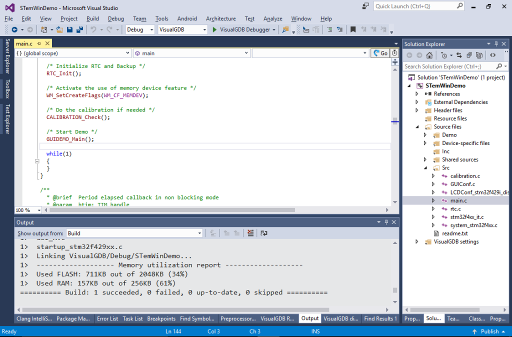 Developing Embedded GUI using STemWin Library – VisualGDB Tutorials