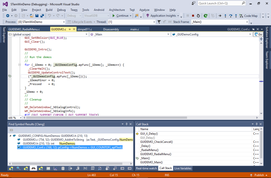 Developing Embedded GUI using STemWin Library – VisualGDB Tutorials