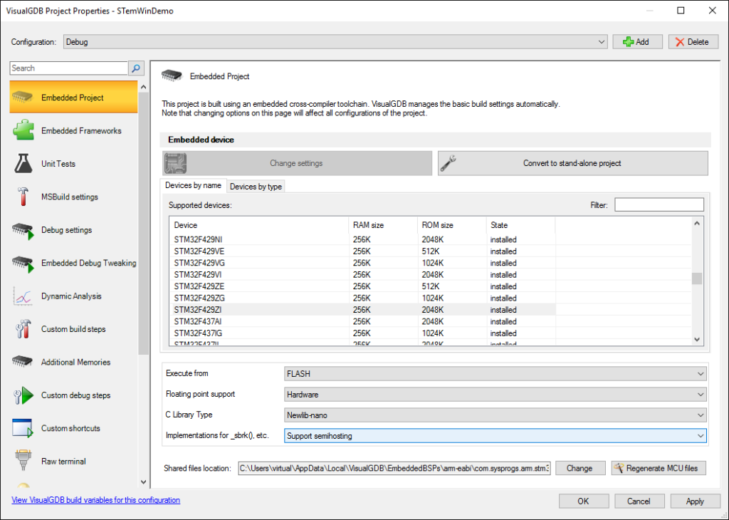 Developing Embedded Gui Using Stemwin Library Visualgdb Tutorials