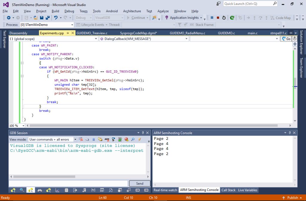 Developing Embedded GUI using STemWin Library – VisualGDB Tutorials