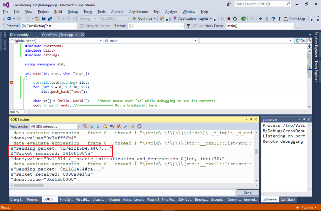 Speeding Up Raspberry Pi Debugging by Running GDB Locally – VisualGDB Tutorials