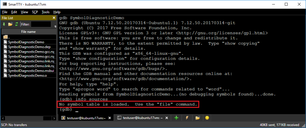 Diagnosing Debugging Symbol Load Errors For Linux Applications Visualgdb Tutorials