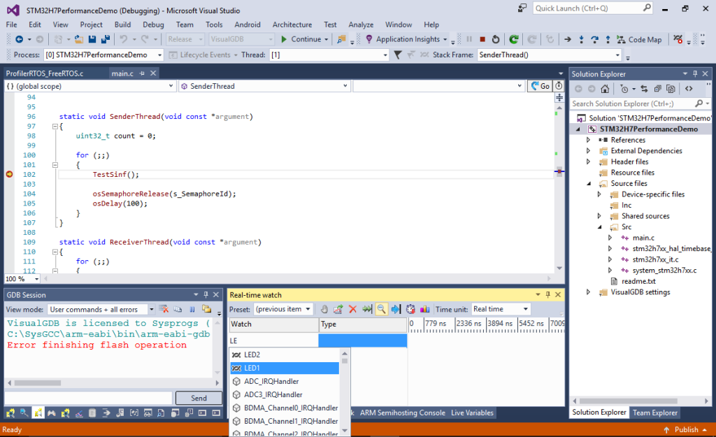 Measuring the Relative Performance of the STM32H7 Devices – VisualGDB ...