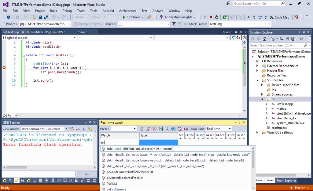 Measuring the Relative Performance of the STM32H7 Devices – VisualGDB ...