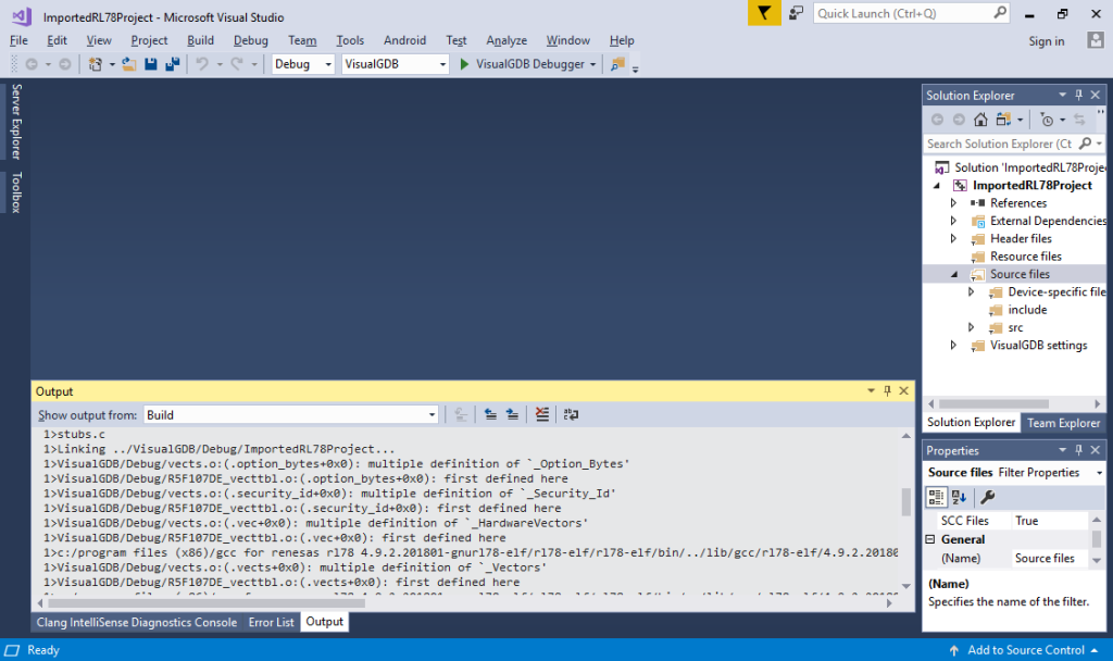 Developing Renesas RL78 Projects with Visual Studio – VisualGDB Tutorials