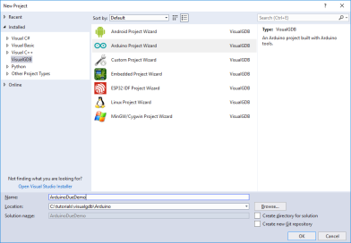 Developing code for ARM-based Arduino boards with Visual Studio – VisualGDB Tutorials