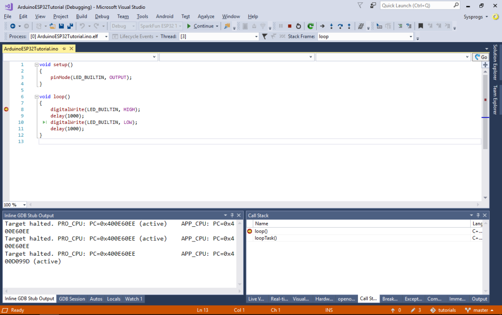 Developing ESP32 Arduino Projects with Visual Studio – VisualGDB Tutorials