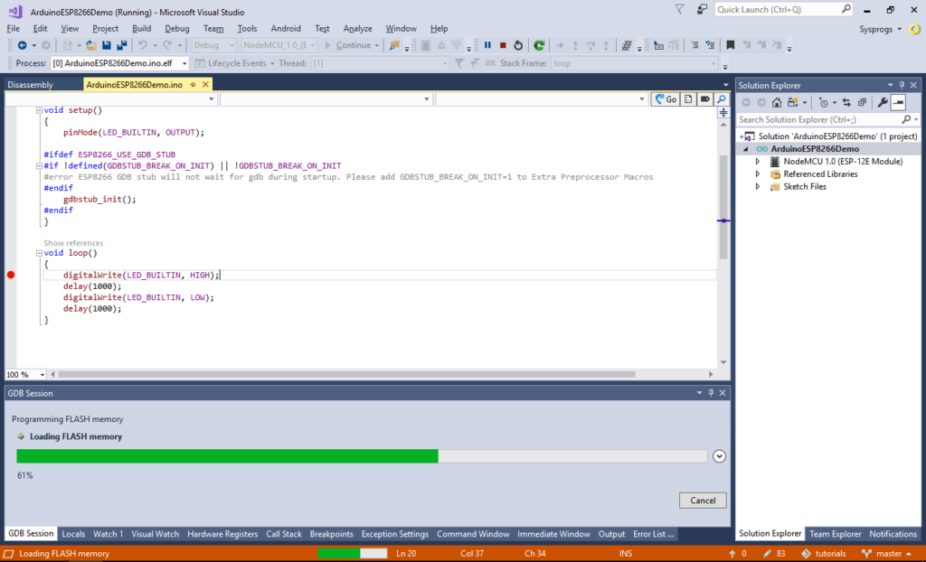 Developing ESP8266 Arduino Projects with Visual Studio – VisualGDB Tutorials