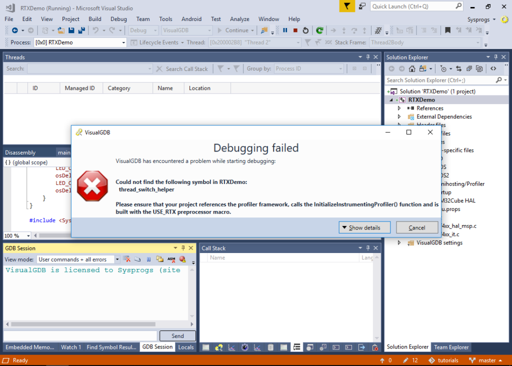 Tracing the Real-Time Events in RTX-based Projects with Real-Time Watch – VisualGDB Tutorials