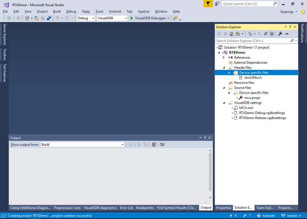 Debugging Rtx Based Projects With Visualgdb Visualgdb Tutorials