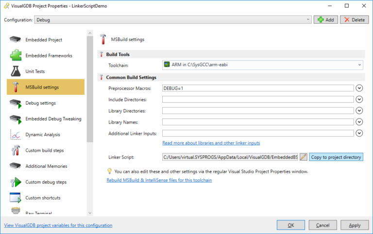 Customizing Memory Layout Of Embedded Programs With Gnu Linker Scripts Visualgdb Tutorials 4486