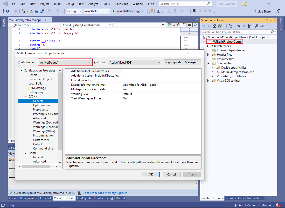 VisualGDB MSBuild Project Structure VisualGDB Documentation
