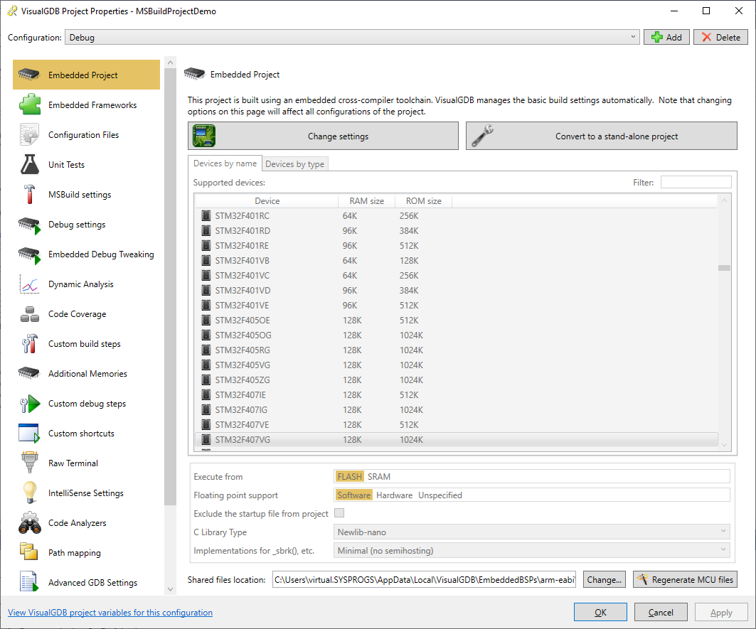 VisualGDB MSBuild Project Structure VisualGDB Documentation