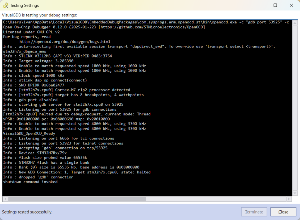 Debugging Bootloaders on the STM32H7R/S devices – VisualGDB Tutorials