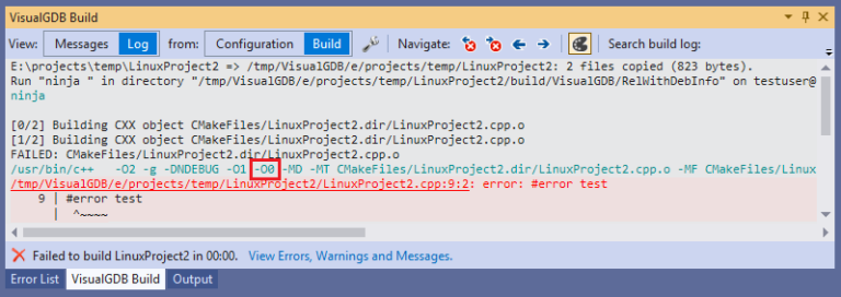 Debugging Optimized Code – VisualGDB Documentation